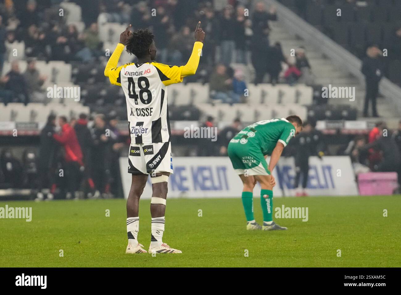 Linz, Austria. 23rd Feb, 2025. LINZ, AUSTRIA - FEBRUARY 23: Modou Keba ...