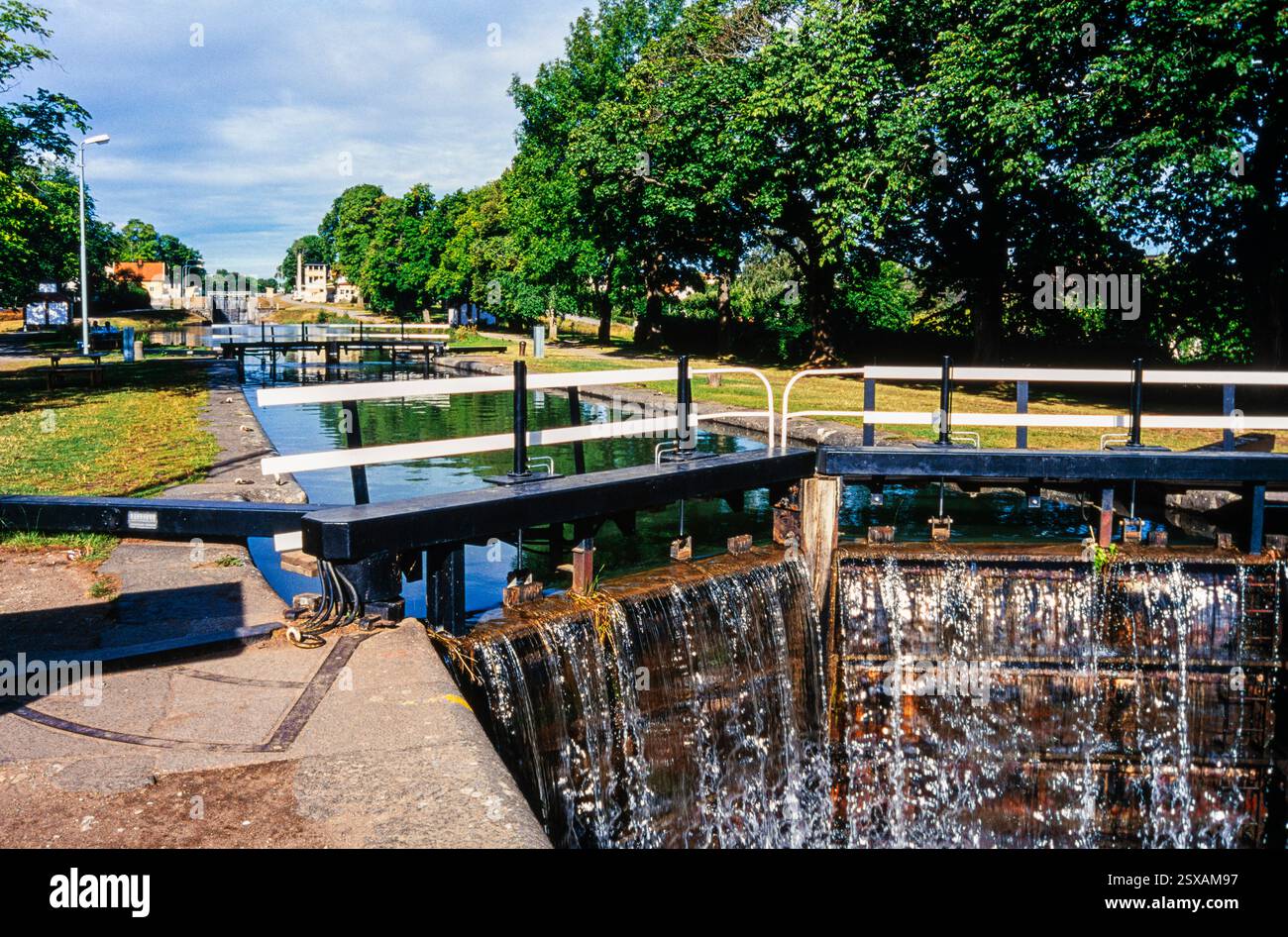 Lock in Göta canal, Sweden Stock Photo - Alamy