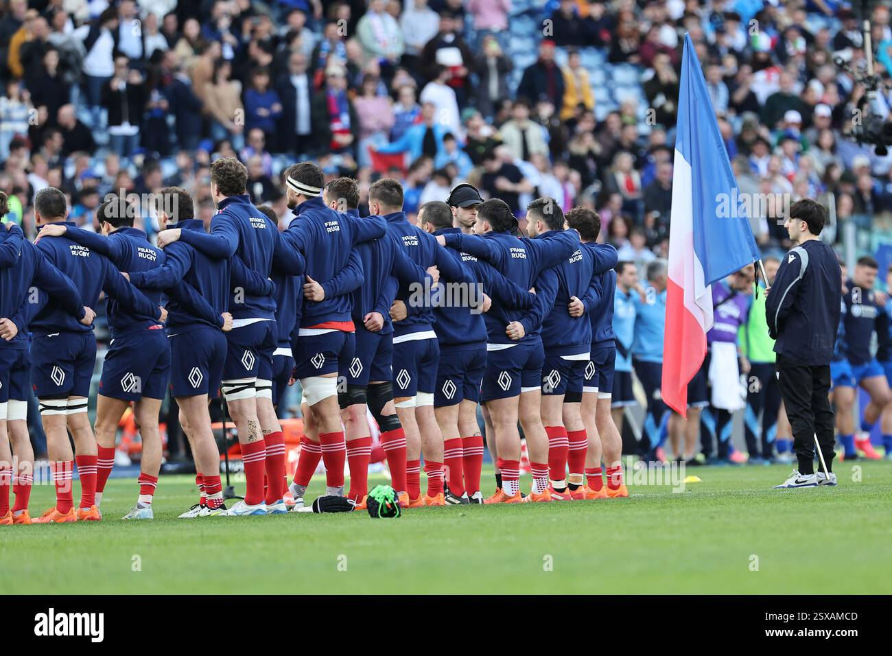 Rome, Italy. 23rd Feb, 2025. team france during Italy vs France, Rugby ...