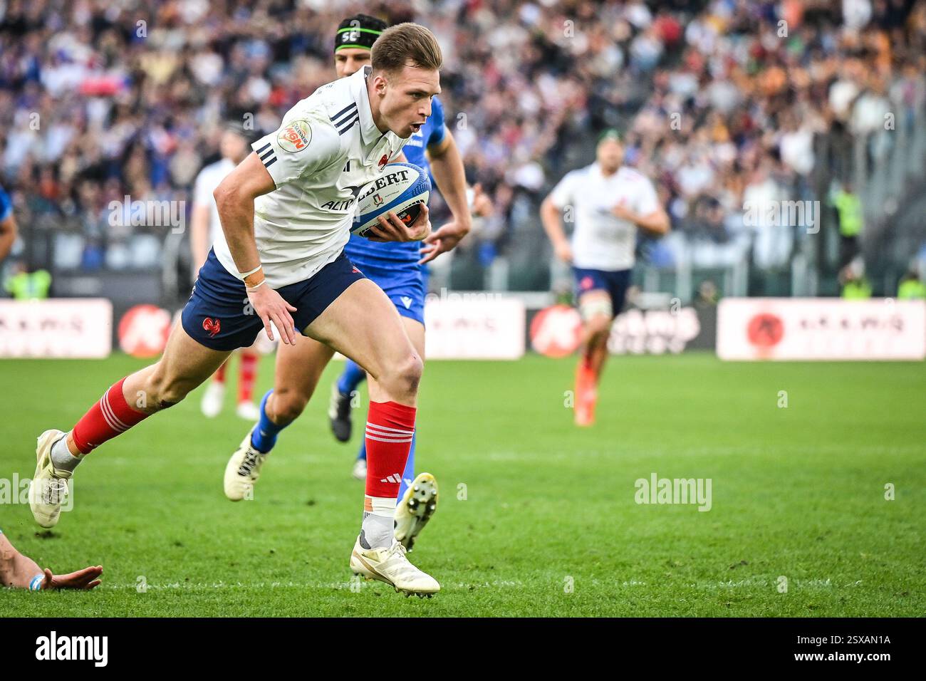 Leo BARRE of France during the 2025 Six Nations Championship, rugby ...
