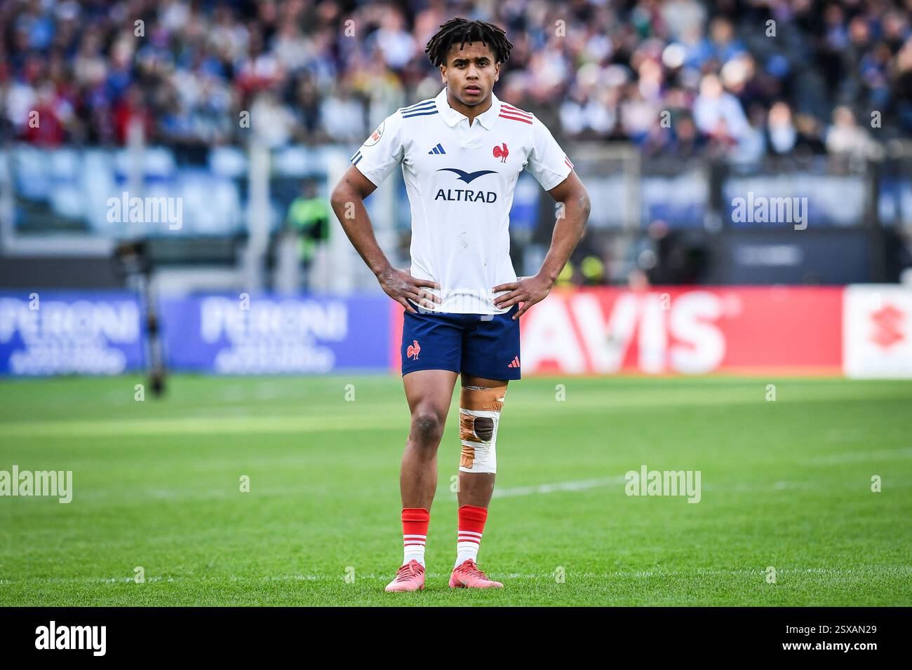 Theo ATTISSOGBE of France during the 2025 Six Nations Championship ...