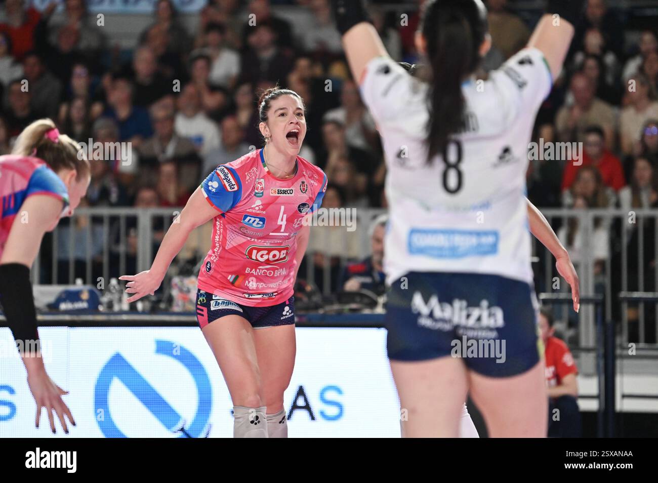 celebration Francesca Bosio (Igor Volley Novara) during Volley Bergamo ...
