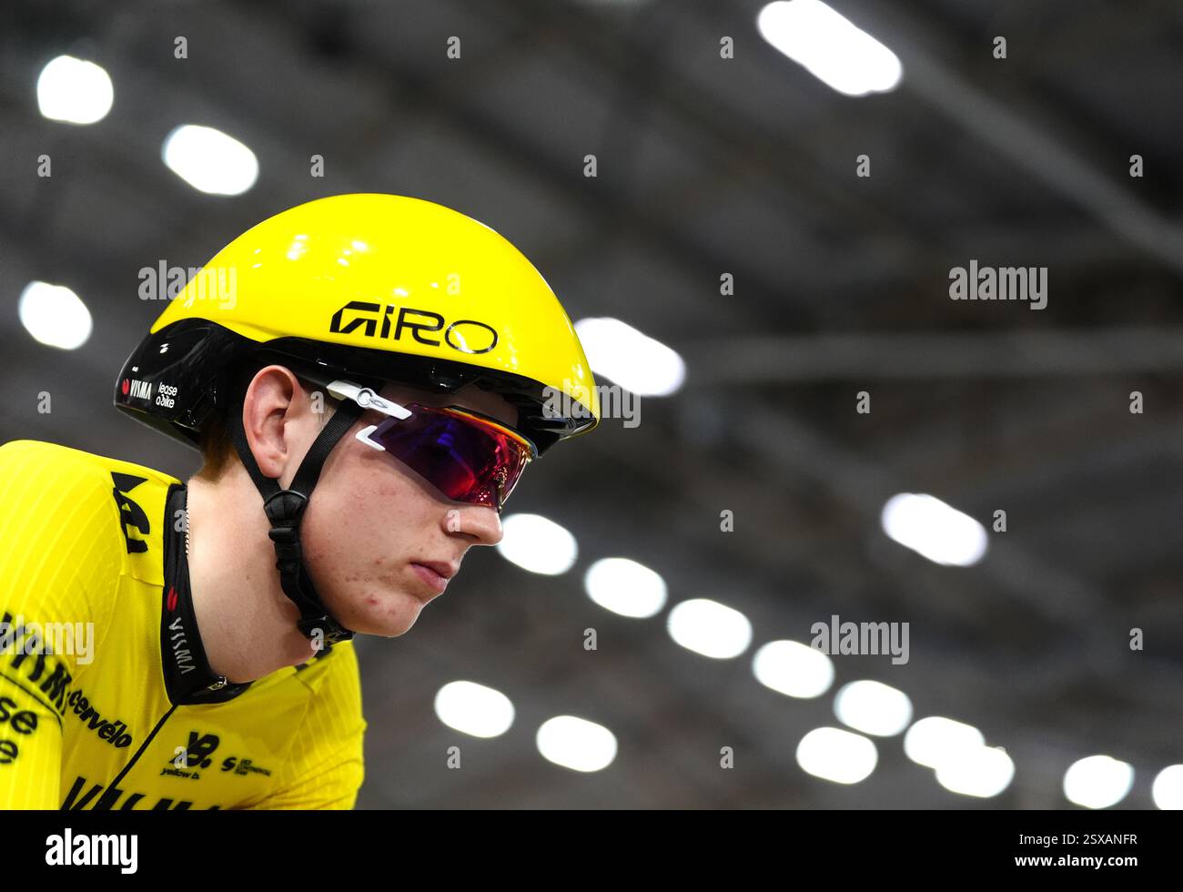 Elliot Rowe ahead of the Men's scratch final during day three of the ...