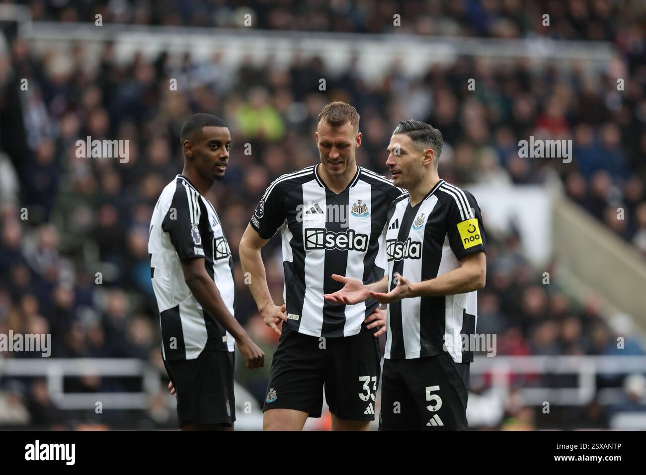 Newcastle Upon Tyne, UK. 23rd Feb, 2025. Alexander Isak, Dan Burn and ...