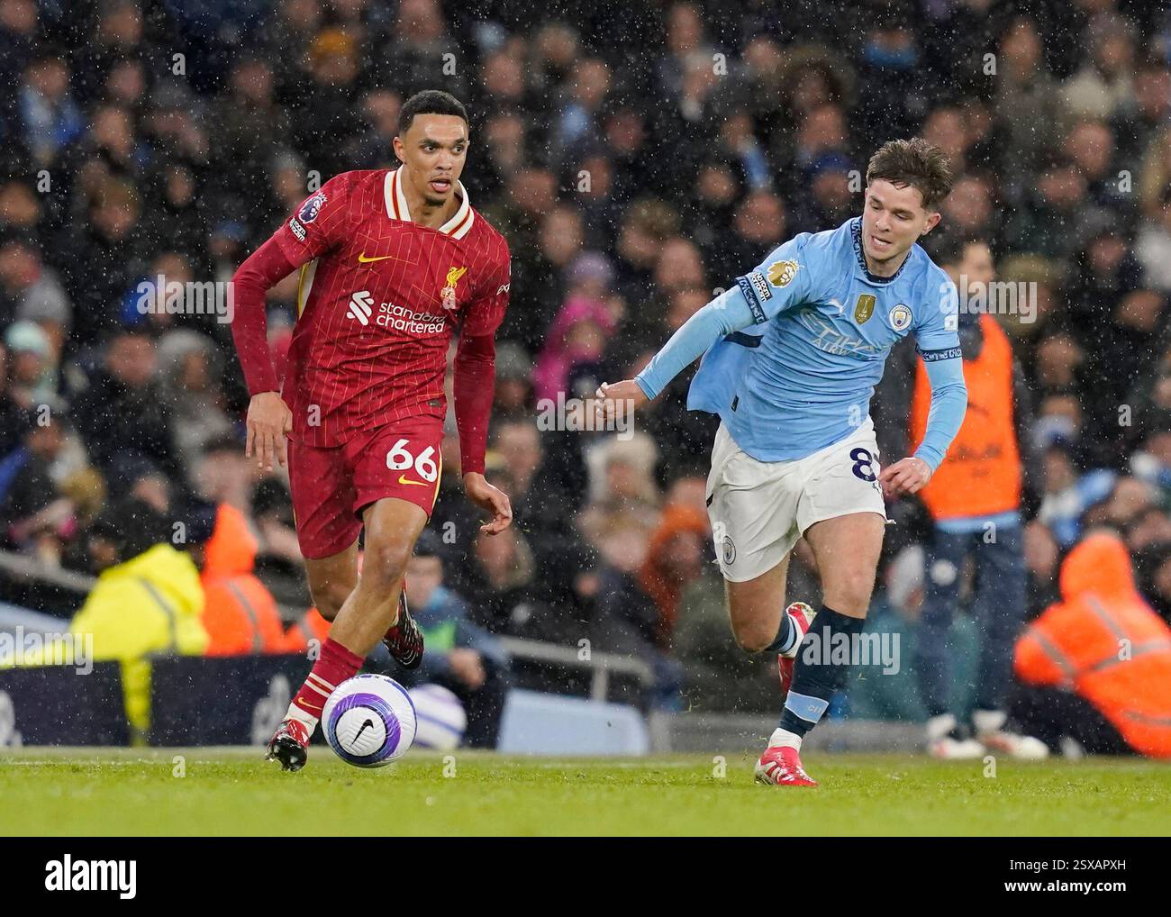 Manchester, UK. 23rd Feb, 2025. Trent Alexander-Arnold of Liverpool ...