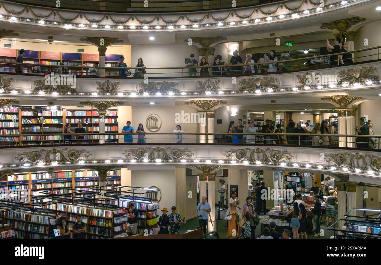 Tourists visit El Ateneo Bookshop in Buenos Aires, Argentina Stock Photo - Alamy