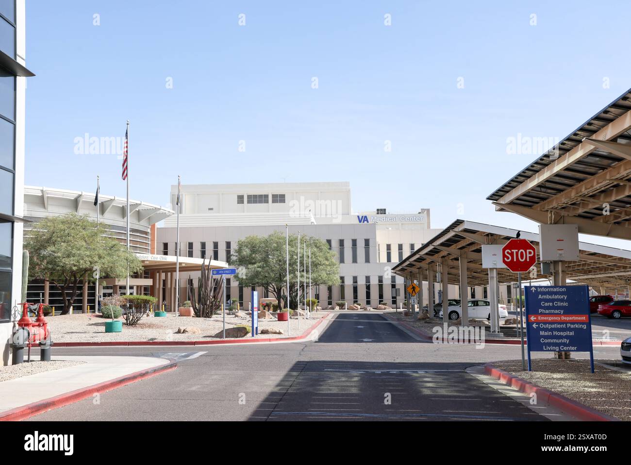 The VA Phoenix Health Care System buildings are located in the Encanto ...
