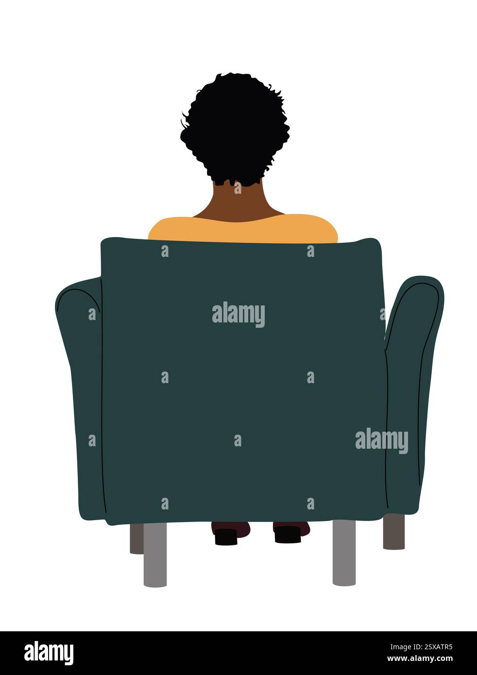 Woman looking rear view Stock Vector Images - Alamy