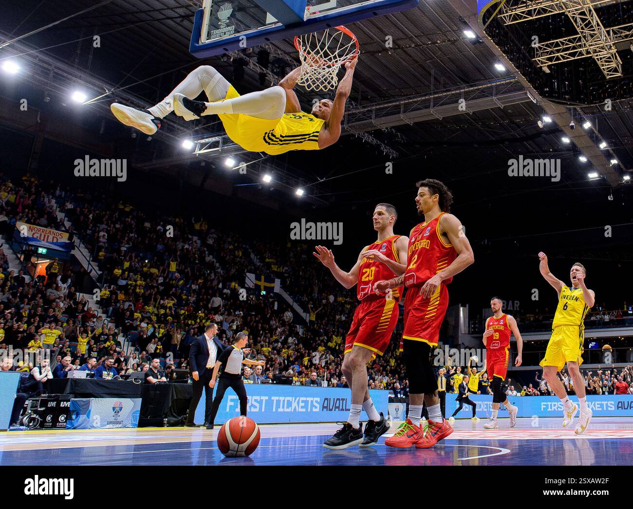 250223 Melwin Pantzar of Sweden during the FIBA Eurobasket Qualifiers ...
