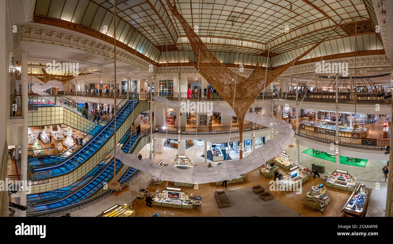 Paris, France - 02 22 2025: Le Bon Marché Rive Gauche. Inside view of ...