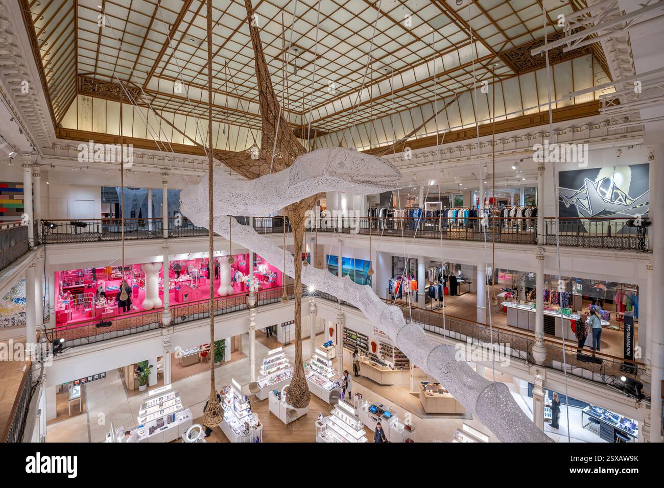 Paris, France - 02 22 2025: Le Bon Marché Rive Gauche. Inside view of ...