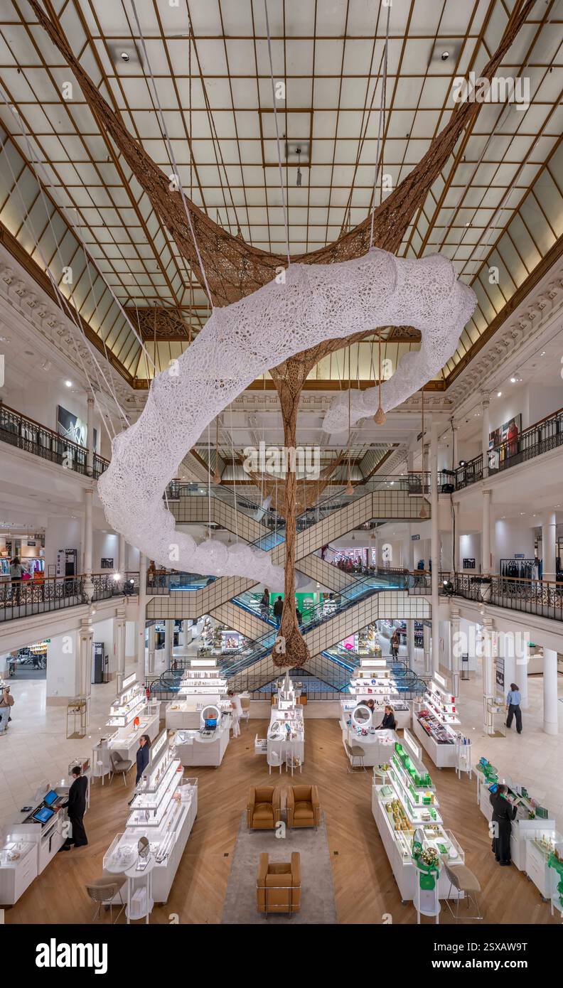 Paris, France - 02 22 2025: Le Bon Marché Rive Gauche. Inside view of ...
