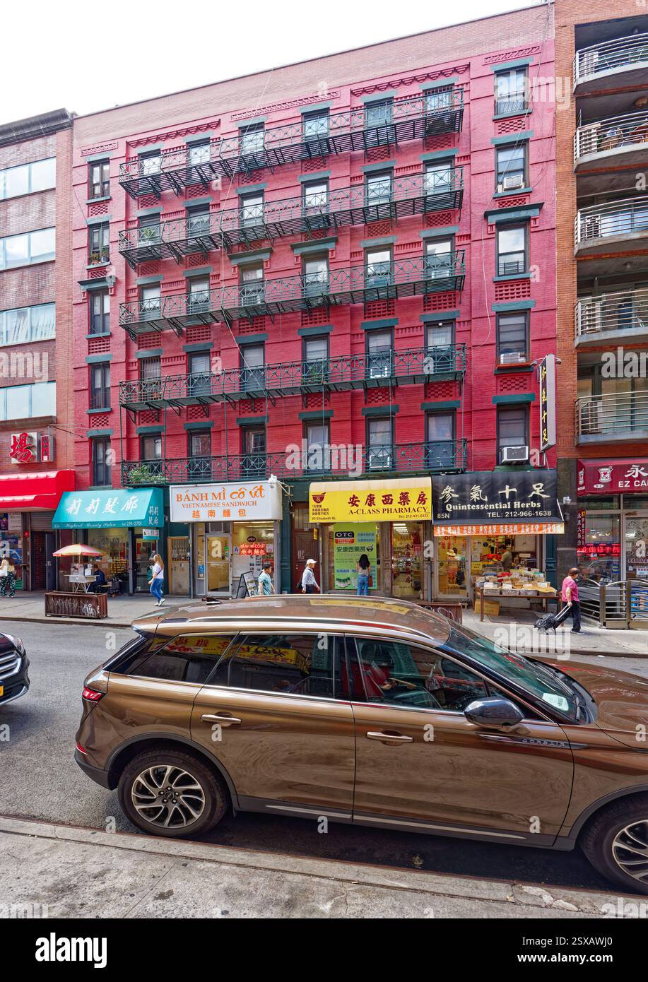 83 and 85 Elizabeth Street, two six-story brick apartment buildings ...