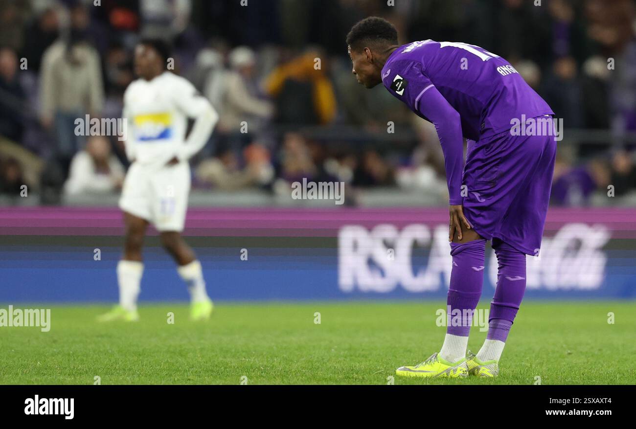 Anderlecht, Belgium. 23rd Feb, 2025. Anderlecht's Nilson Angulo looks ...