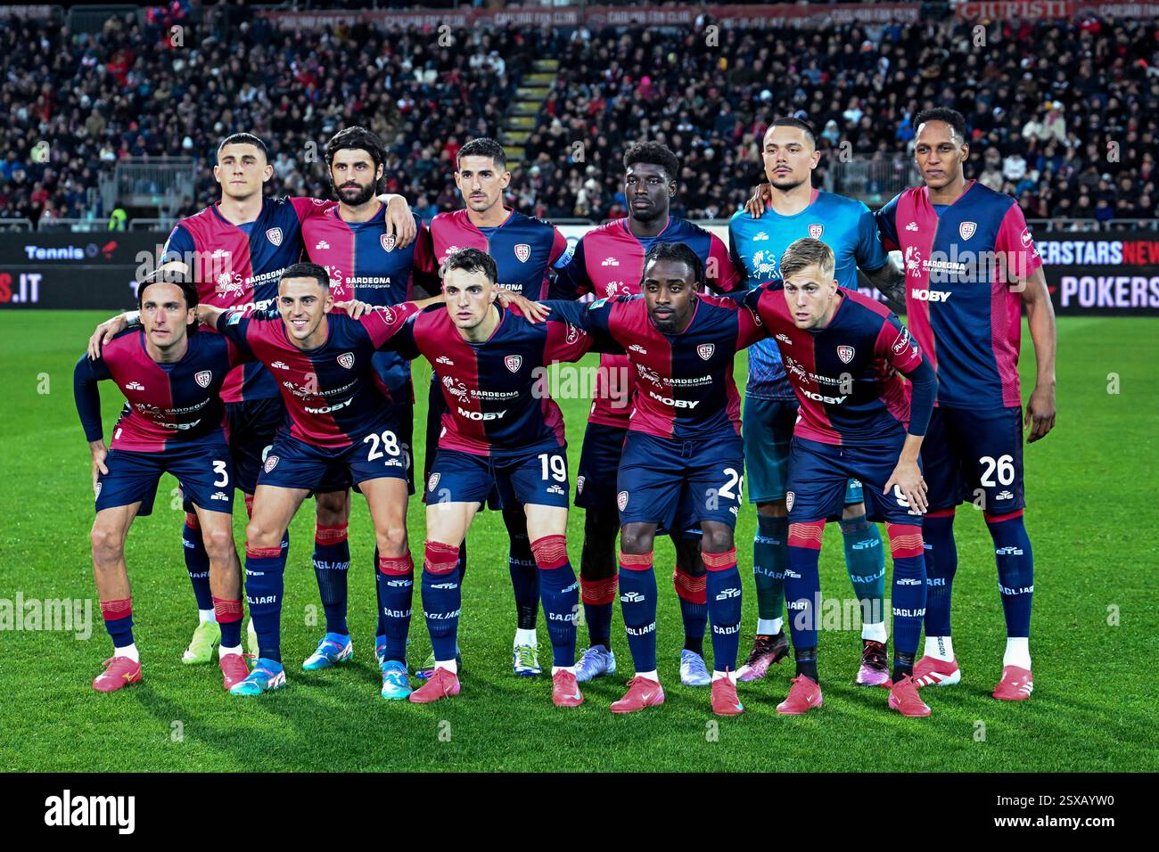 Cagliari, Italia. 23rd Feb, 2025. Cagliari's team prior the Serie A ...