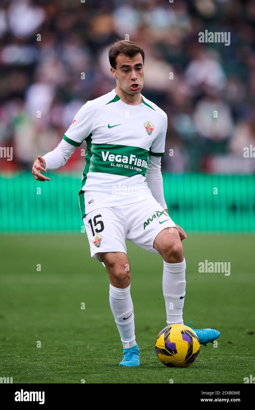 Elche, Spain. 23rd Feb, 2025. ELCHE, SPAIN - FEBRUARY 23: Alvaro Nunez ...