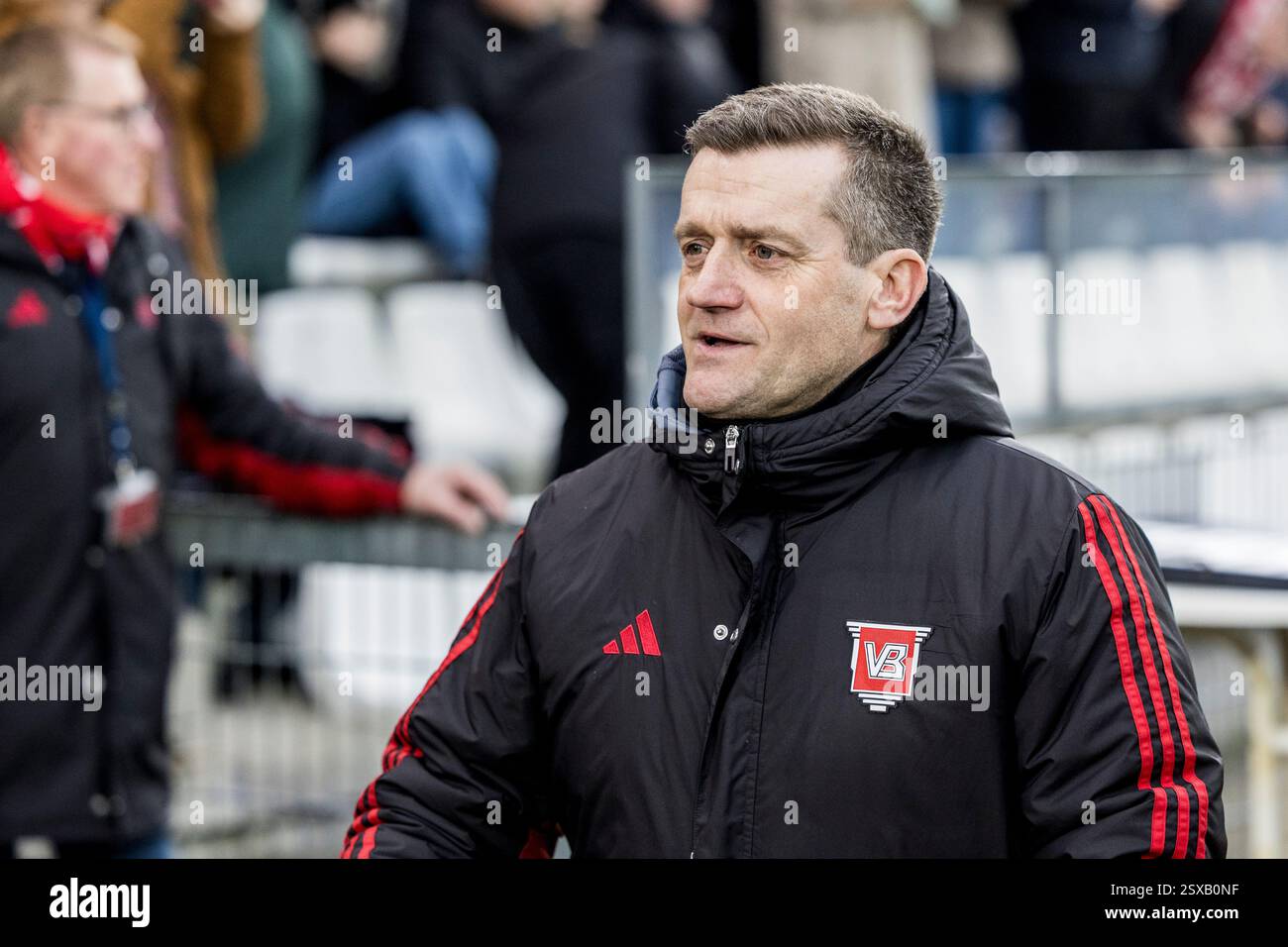 Vejle, Denmark. 23rd Feb, 2025. Assistant coach Johnny Molby of Vejle ...