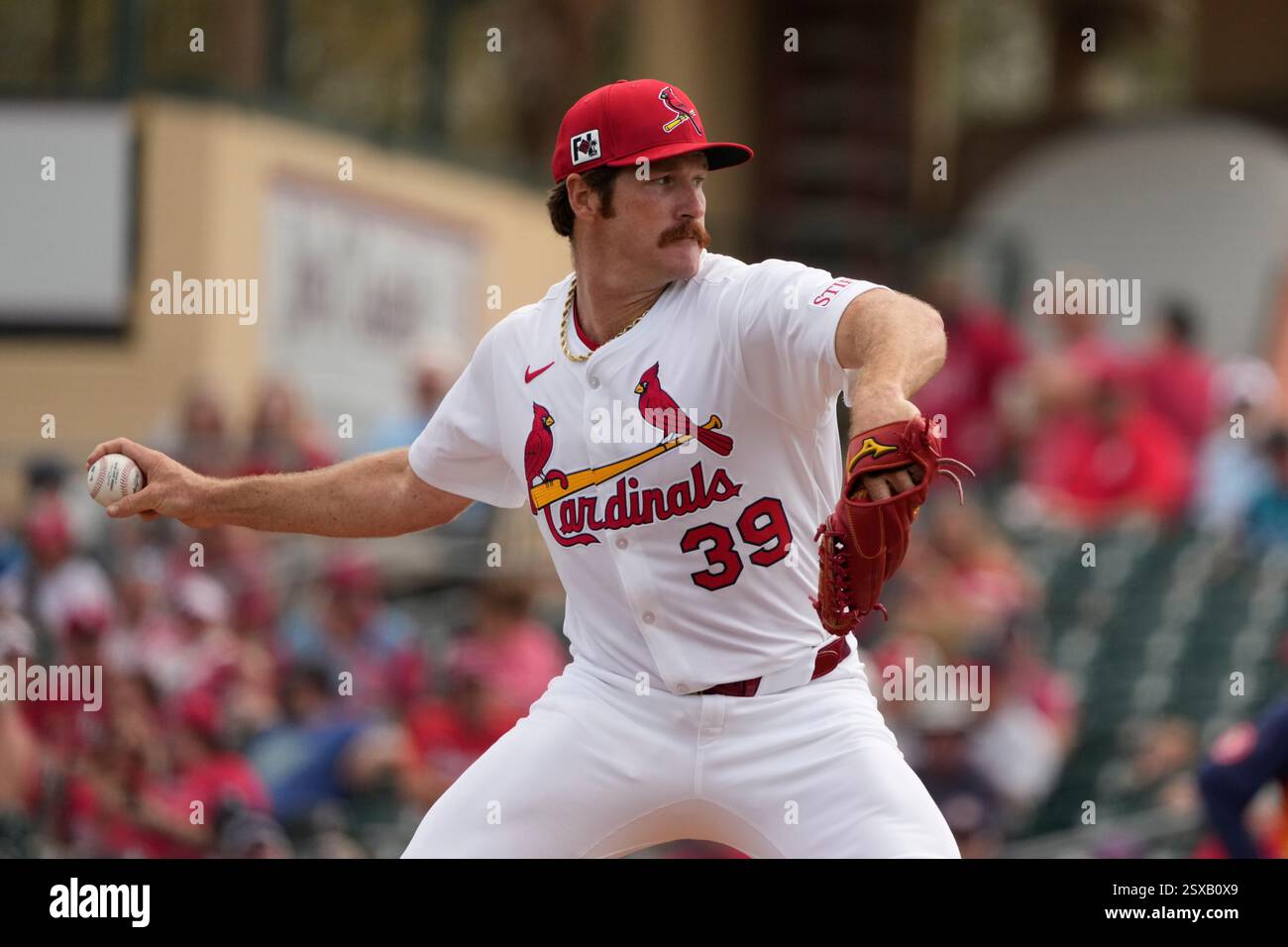 St. Louis Cardinals starting pitcher Miles Mikolas throws during the ...