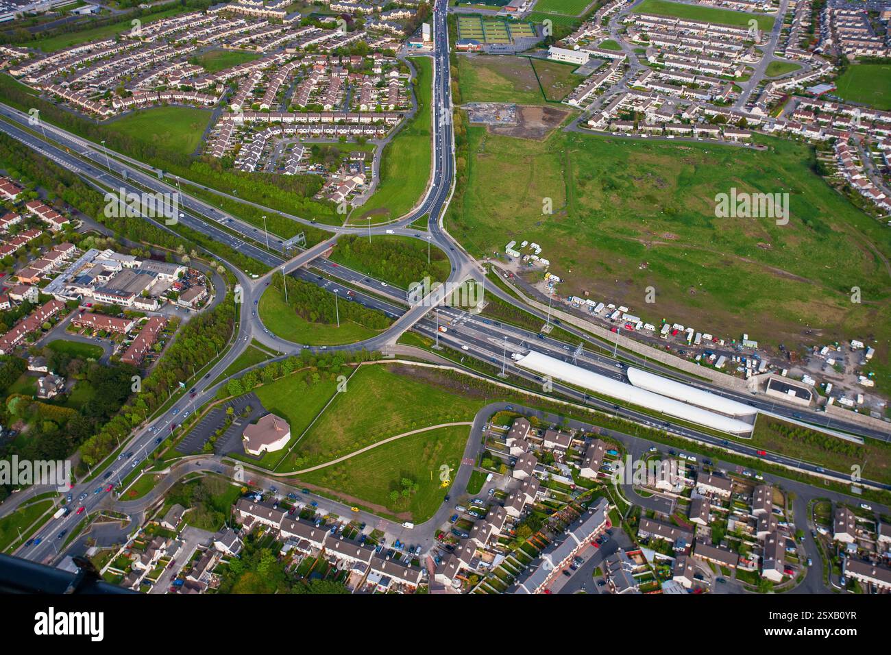 dublin, port, tunnel, entrance, road, network, junction, dual ...