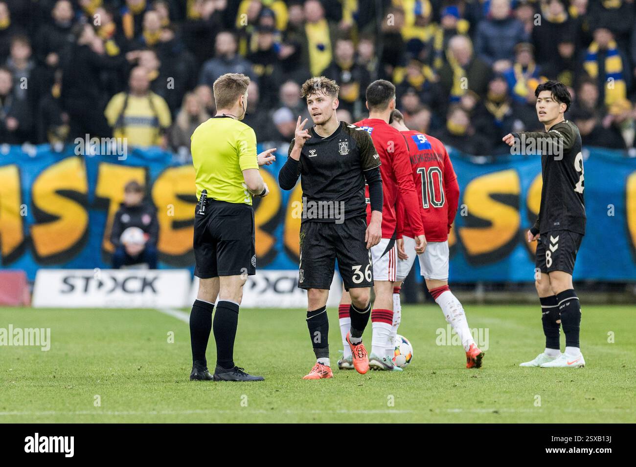 Vejle, Denmark. 23rd Feb, 2025. Referee Jakob Sundberg seen with ...