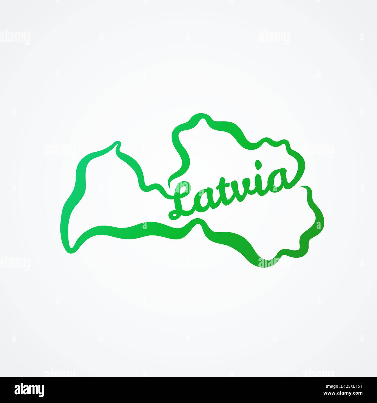 Map of Latvia - shape and name in one line Stock Vector Image & Art - Alamy