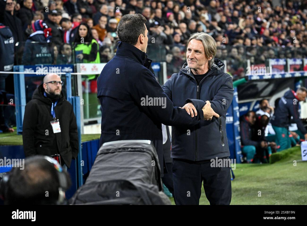 Cagliari, Italy. 23rd Feb, 2025. Thiago Motta, Mister of Juventus FC, Davide Nicola Mister of ...