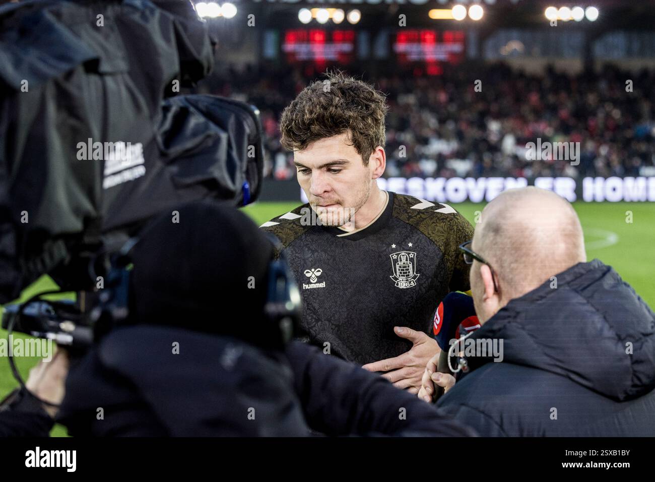 Vejle, Denmark. 23rd Feb, 2025. Jacob Rasmussen of Broendby IF seen at ...