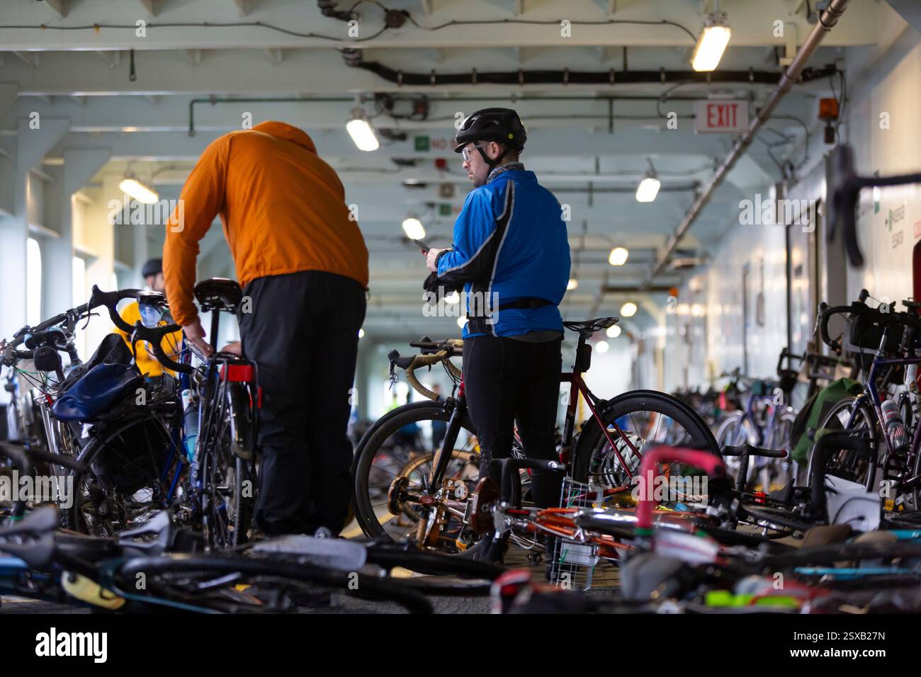 Seattle, Washington, USA. 23rd February 2025. Cyclists taking part in ...