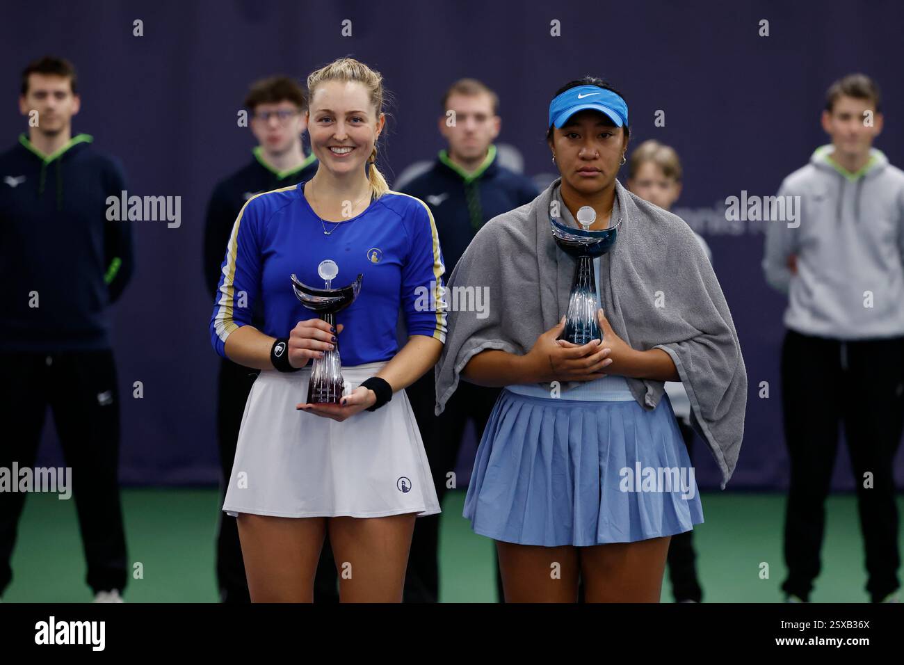 Winner Gabriela Knutson of Czech Republic, left, and Destanee Aiava of ...