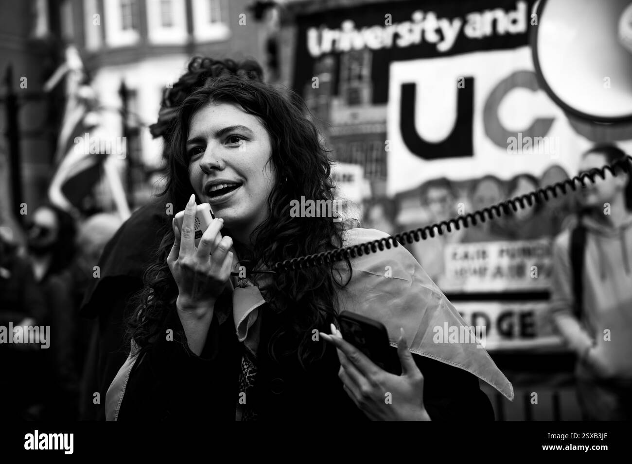 London - UK - 2025.02.22: Ada Wordsworth speech at demonstration ...