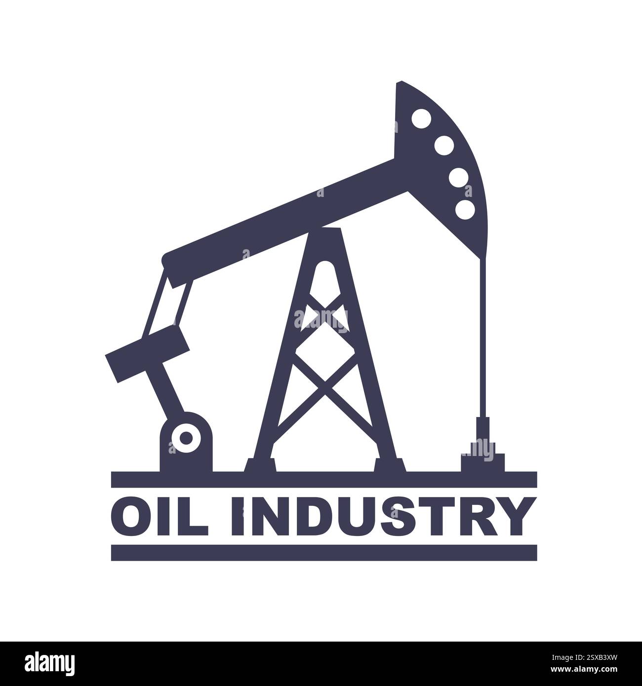 Black oil rig icon pumping oil. Flat illustration Stock Vector Image ...