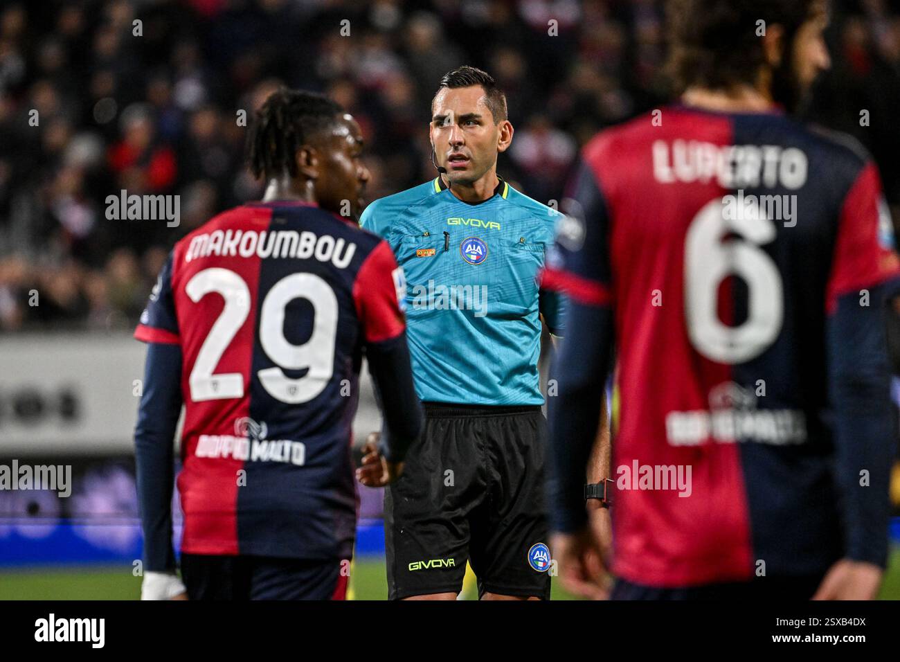 Cagliari, Italy. 23rd Feb, 2025. Andrea Colombo, Arbitro, Referee ...