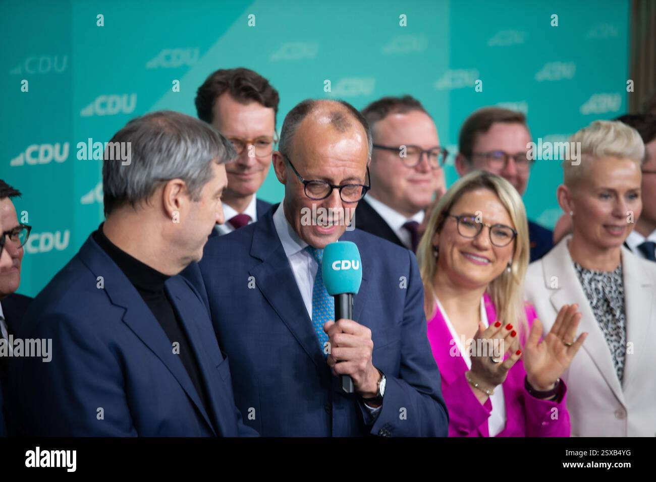 Berlin, Germany, 23st. Februar, 2025 CDU election evening in “Konrad ...
