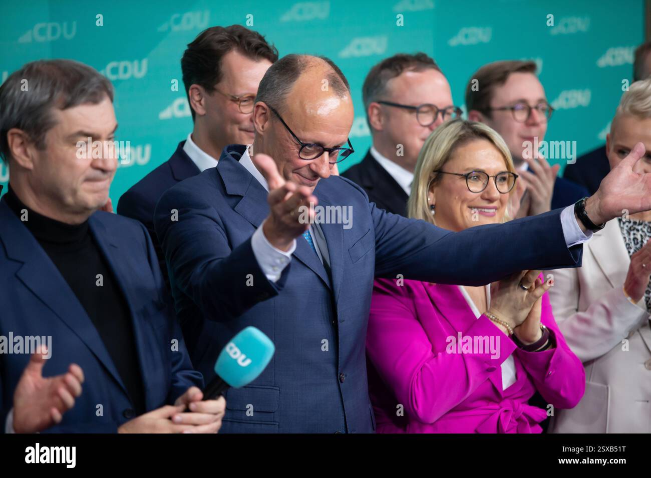 Berlin, Germany, 23st. Februar, 2025 CDU election evening in “Konrad ...