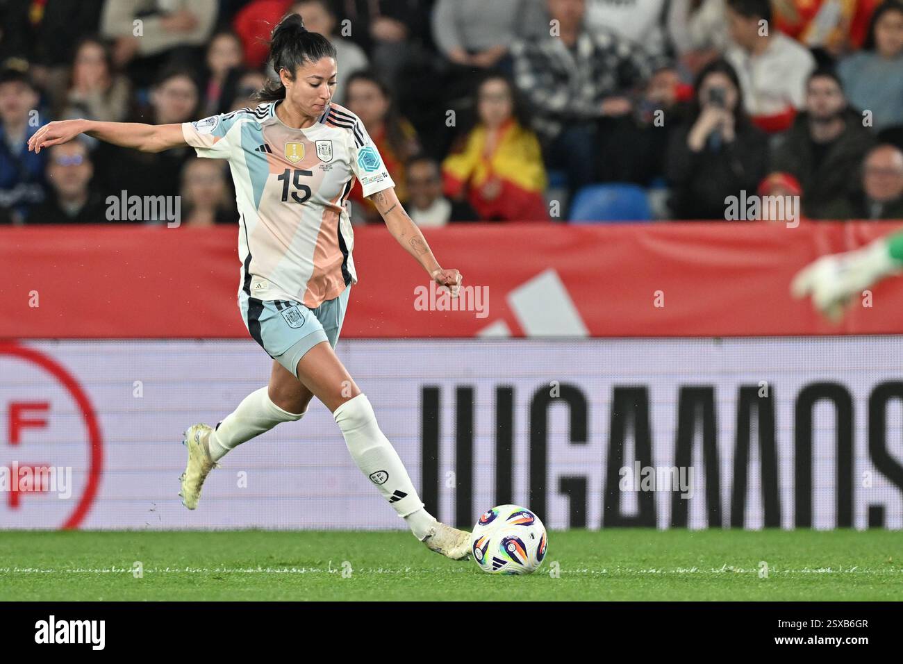 Leila Ouahabi (15) of Spain pictured during a game between the national ...