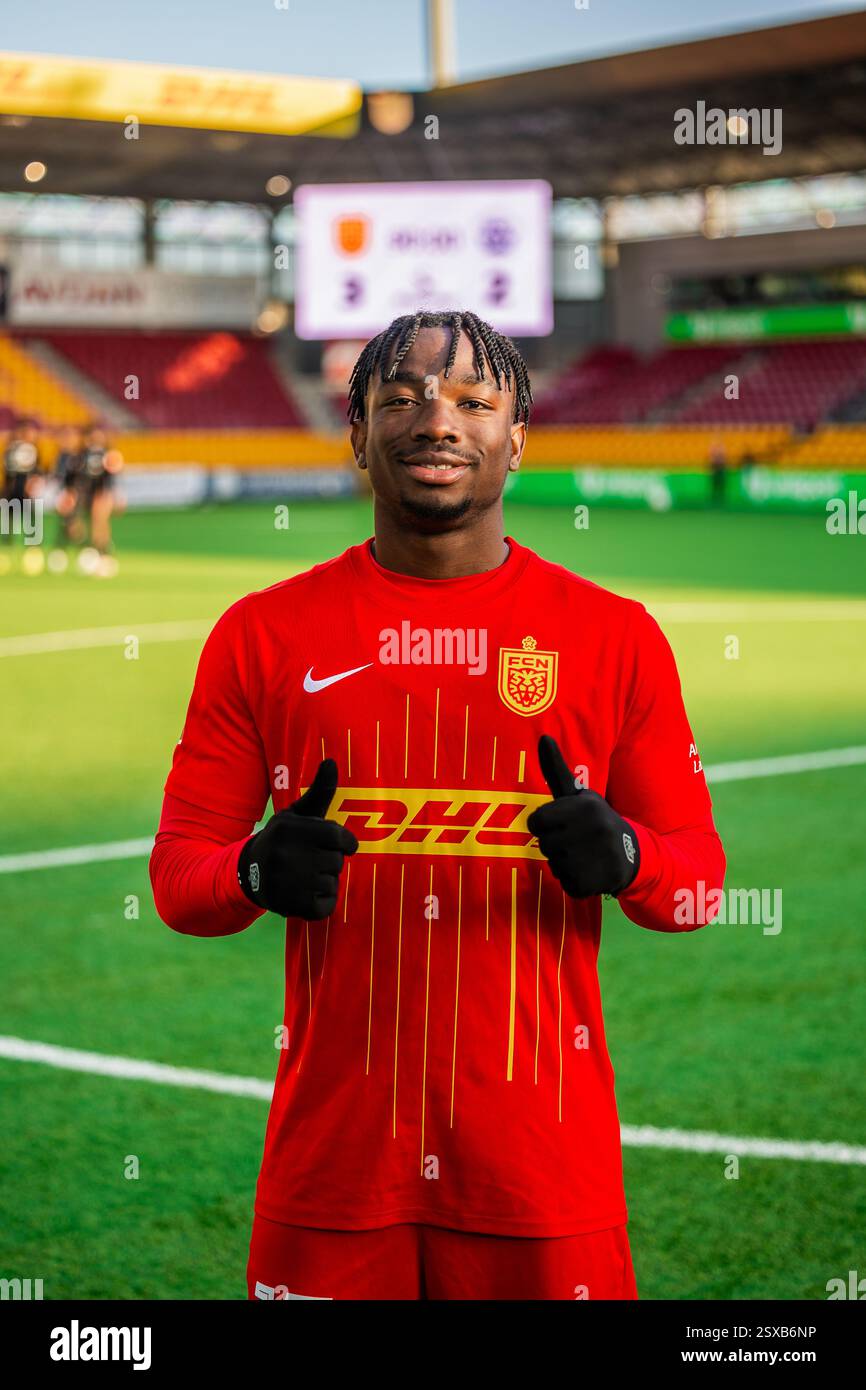 Farum, Denmark. 23rd Feb, 2025. Levy Nene of FC Nordsjaelland seen ...