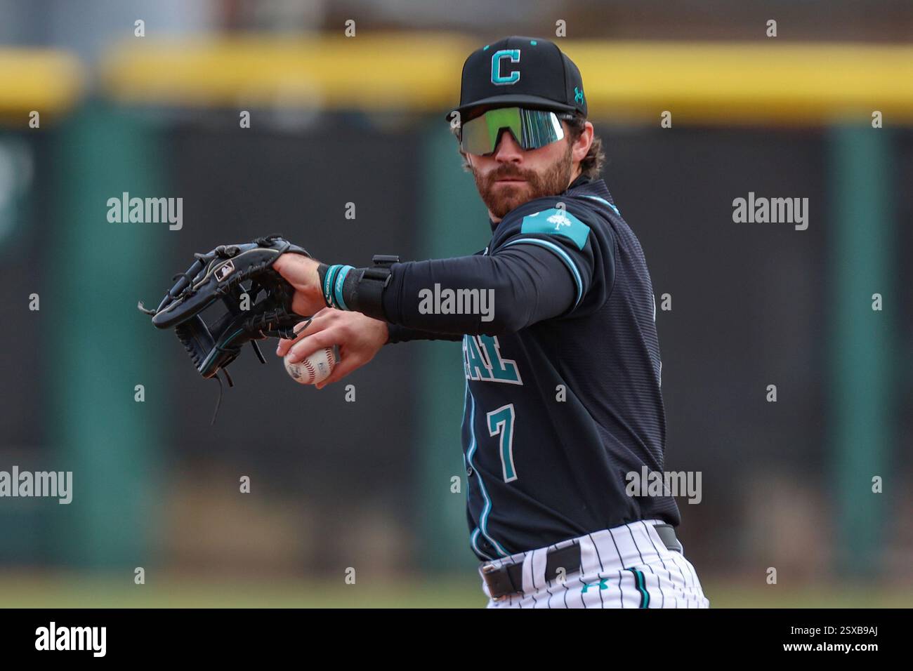 Coastal Carolina infielder Blake Barthol (7) in action during an NCAA ...