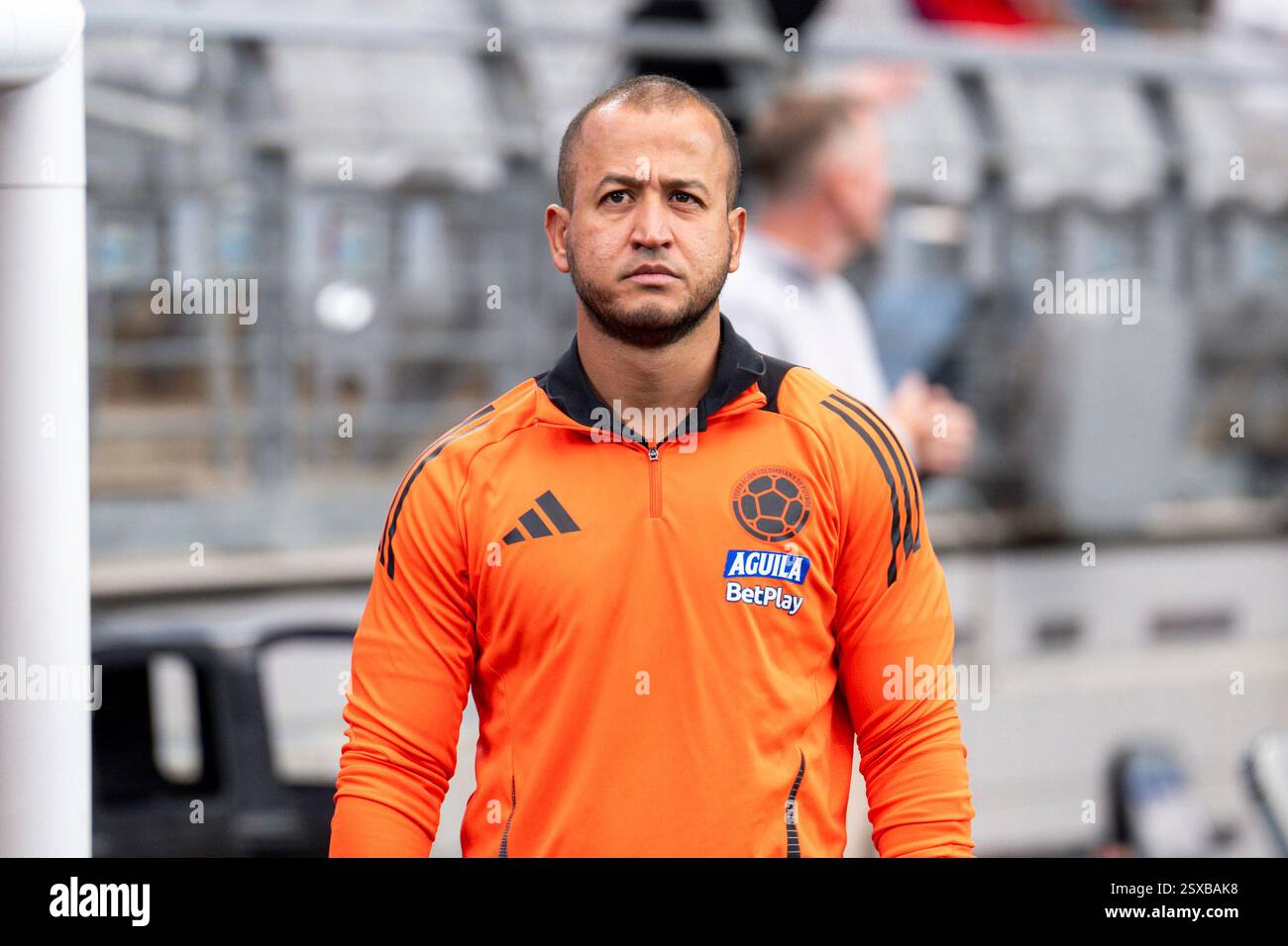 Colombia head coach Ángelo Marsiglia looks on before a group stage ...