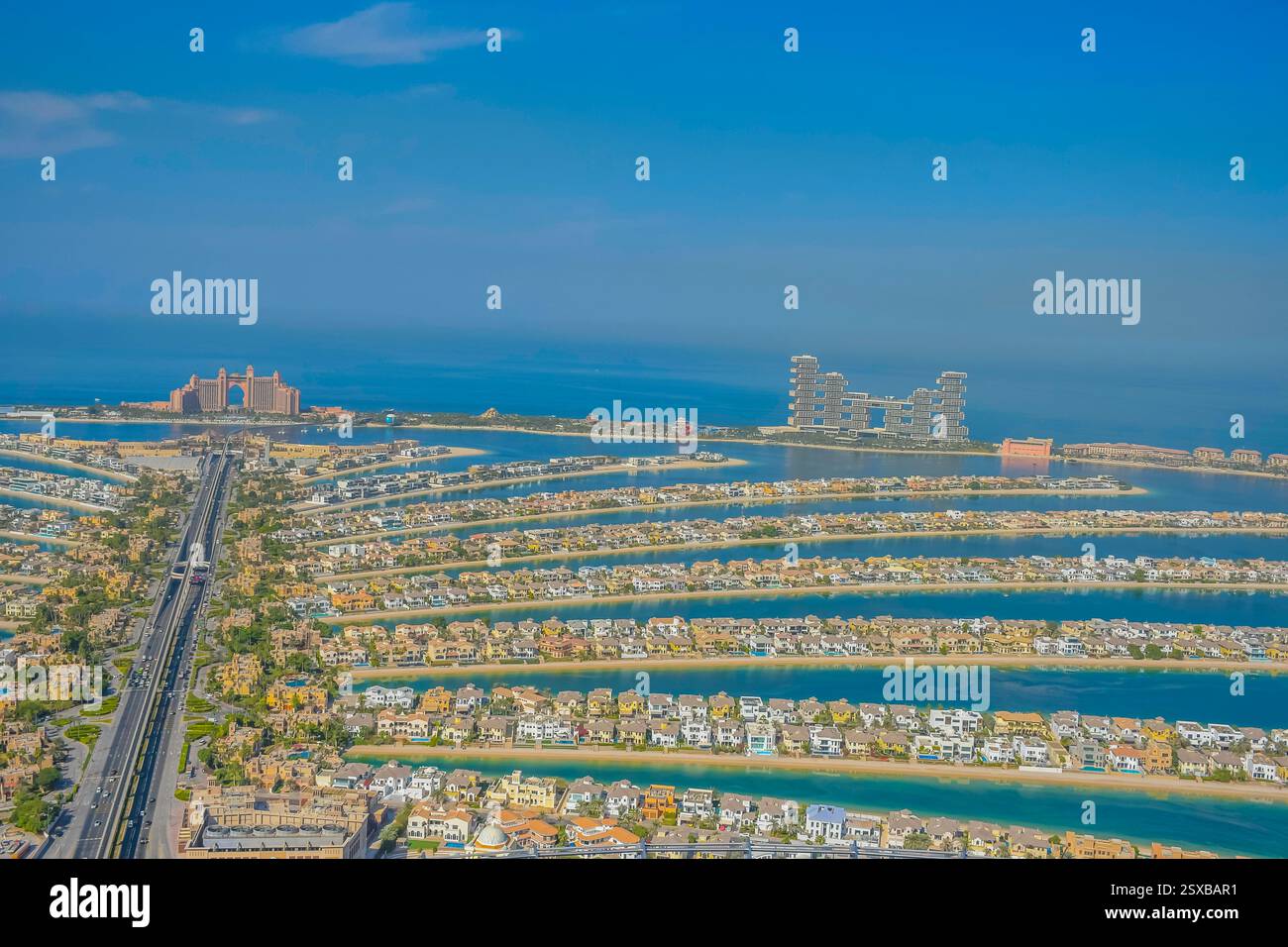 Palm Jumeirah Dubai a man made artificial island in UAE United Arab ...