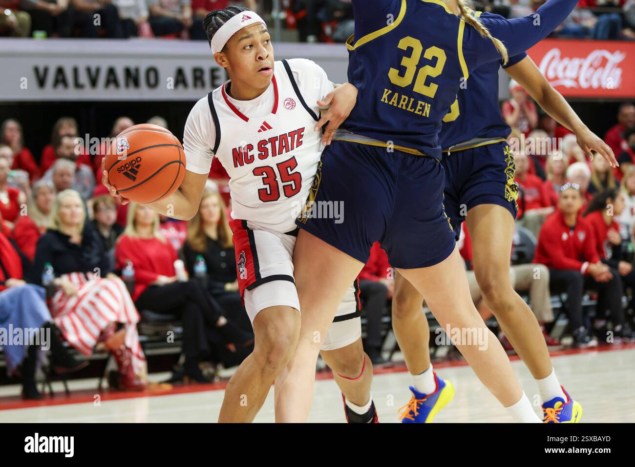RALEIGH, NC - FEBRUARY 23: NC State Wolfpack guard Zoe Brooks (35 ...