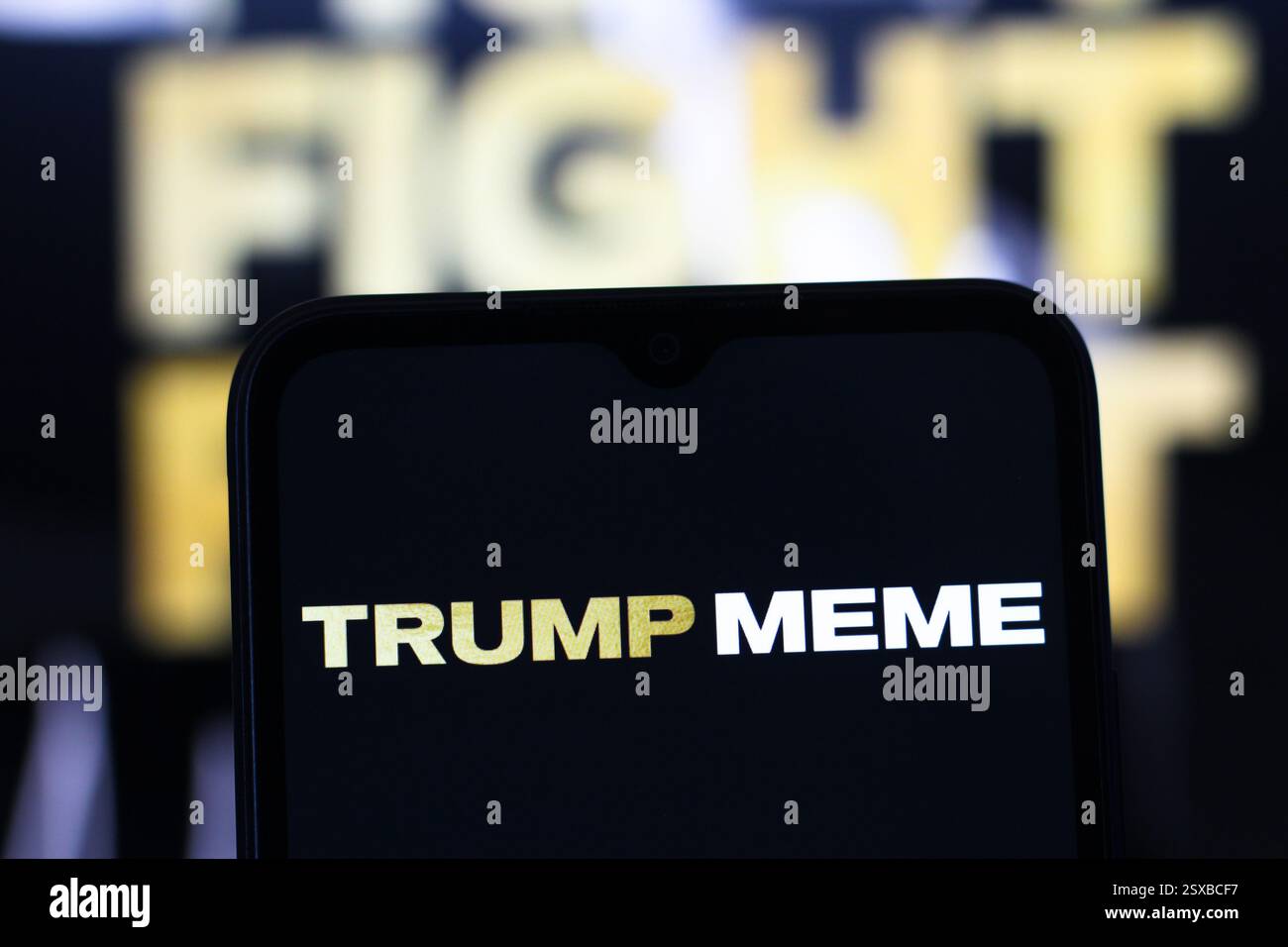 Canada. 23rd Feb, 2025. In this photo illustration, the Trump Meme logo ...