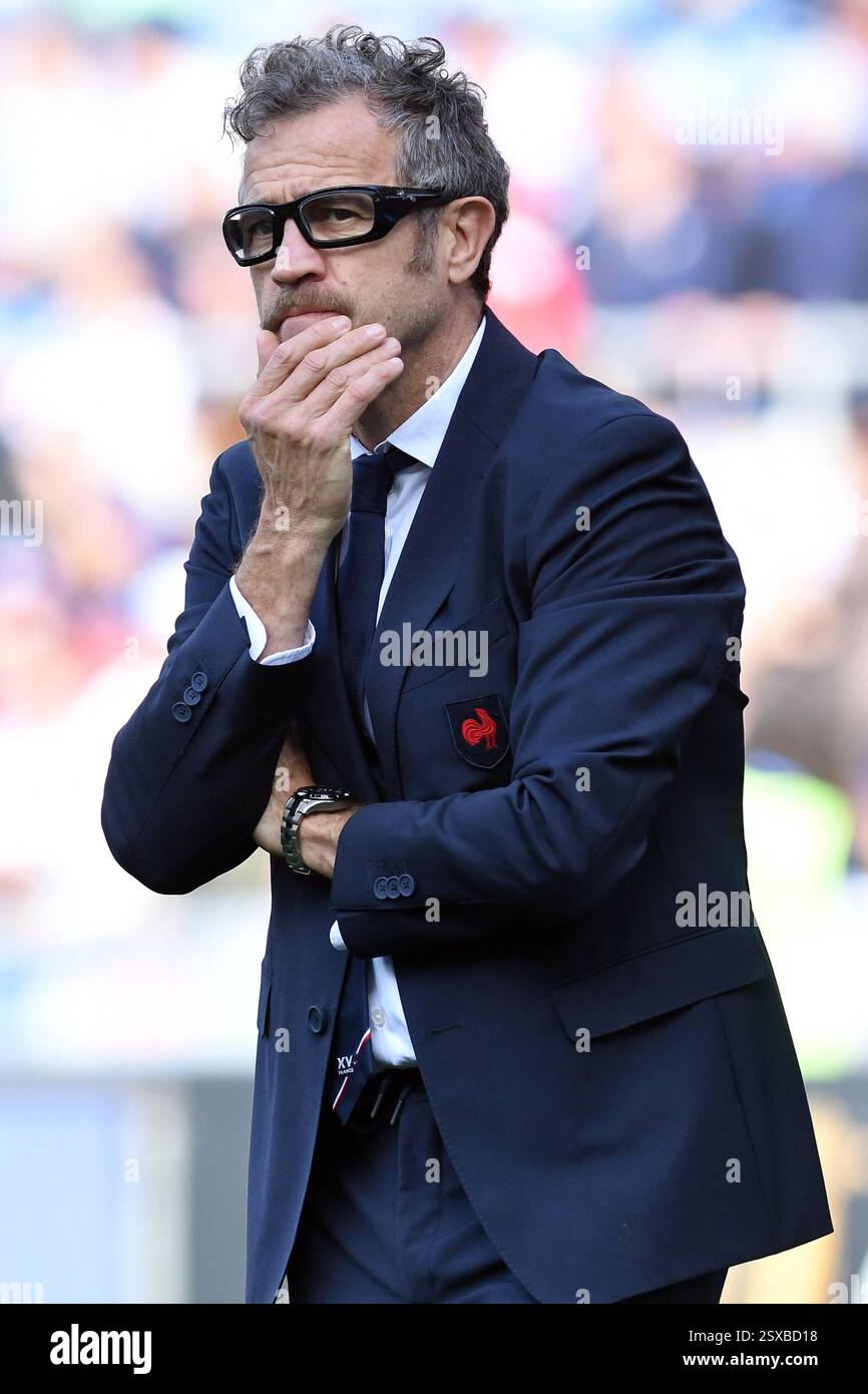 Rome, Lazio. 23rd Feb, 2025. France head coach Fabien Galthie during 6 ...