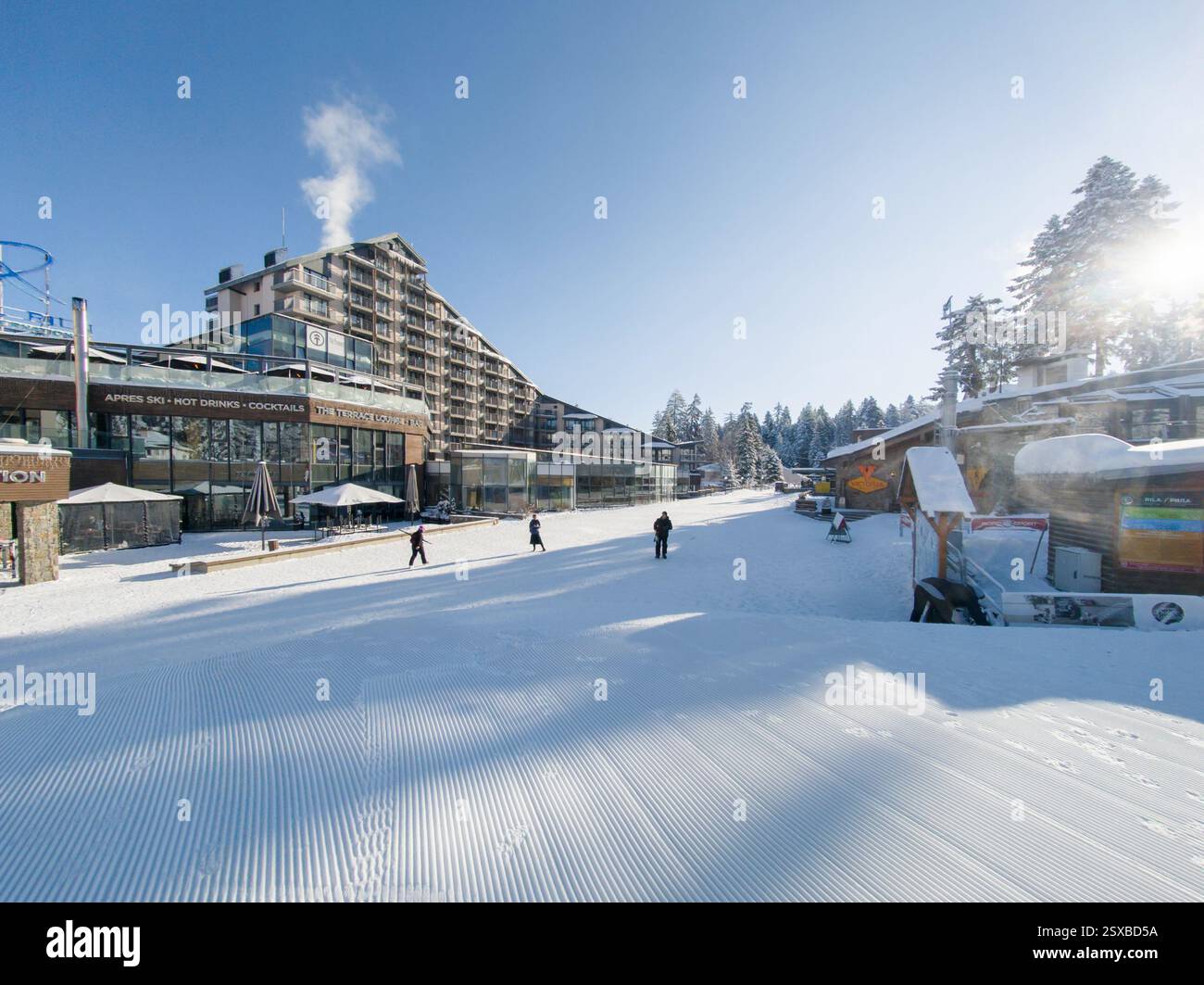 BOROVETS, BULGARIA - FEBRUARY 20, 2025: Winter view of ski resort of ...