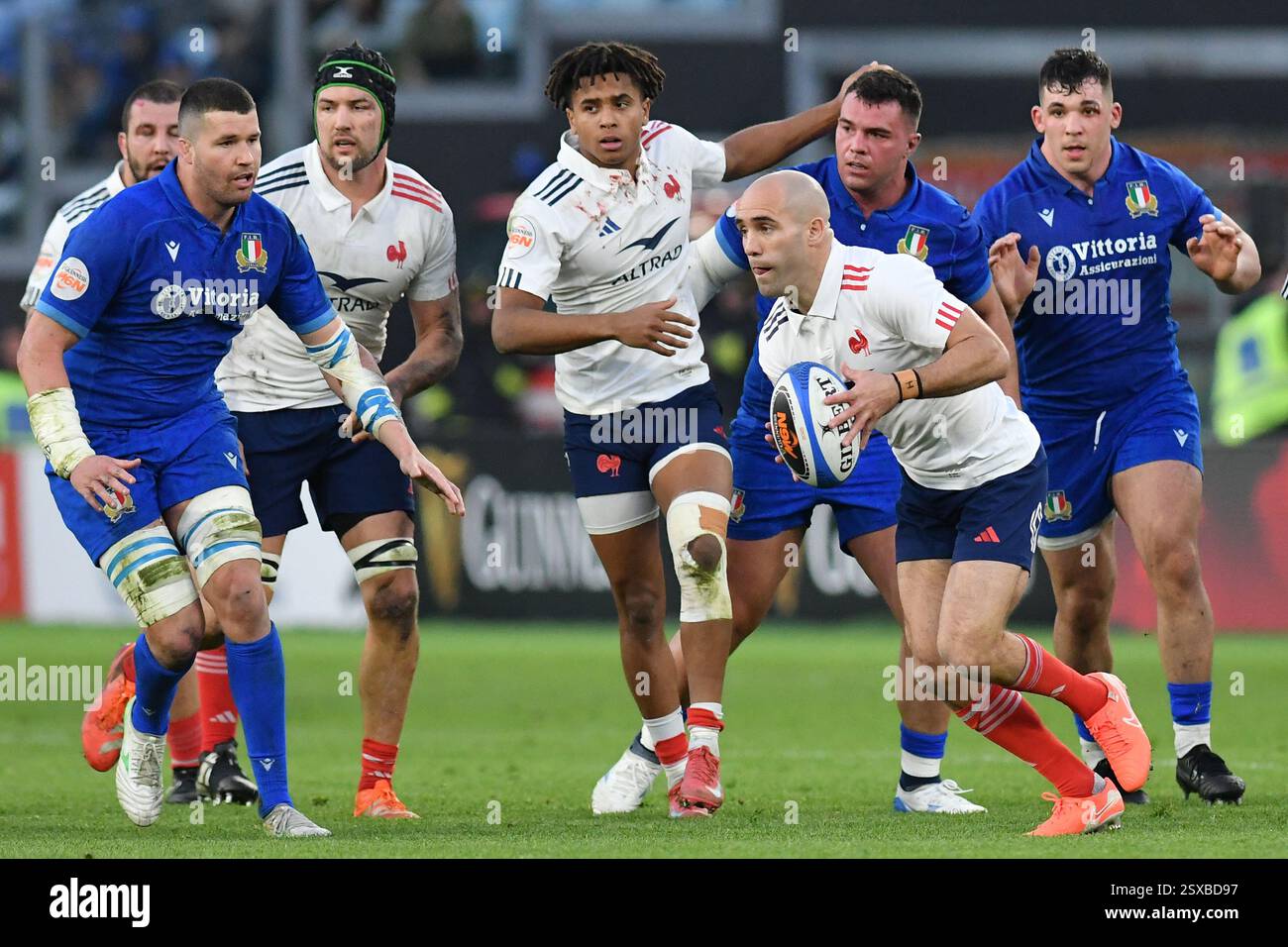 Rome, Lazio. 23rd Feb, 2025. Theo Attissogbe of France, Maxime Lucu of ...