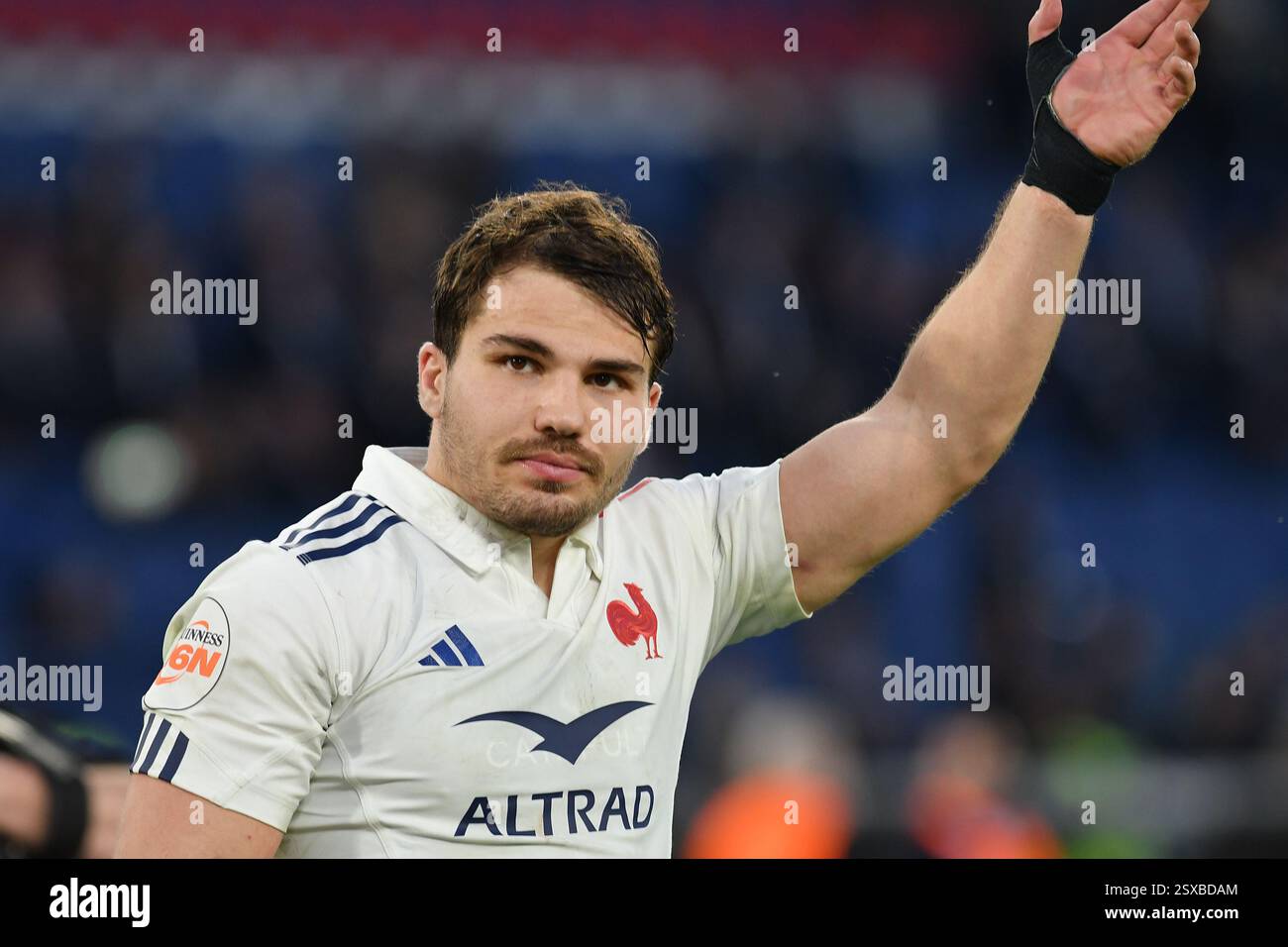 Rome, Lazio. 23rd Feb, 2025. Antoine Dupont of France celebrate the ...