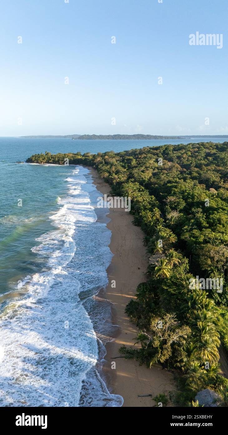 Drone Aerial view at sunrise of the beautiful Oasis Bluff Beach hotel ...