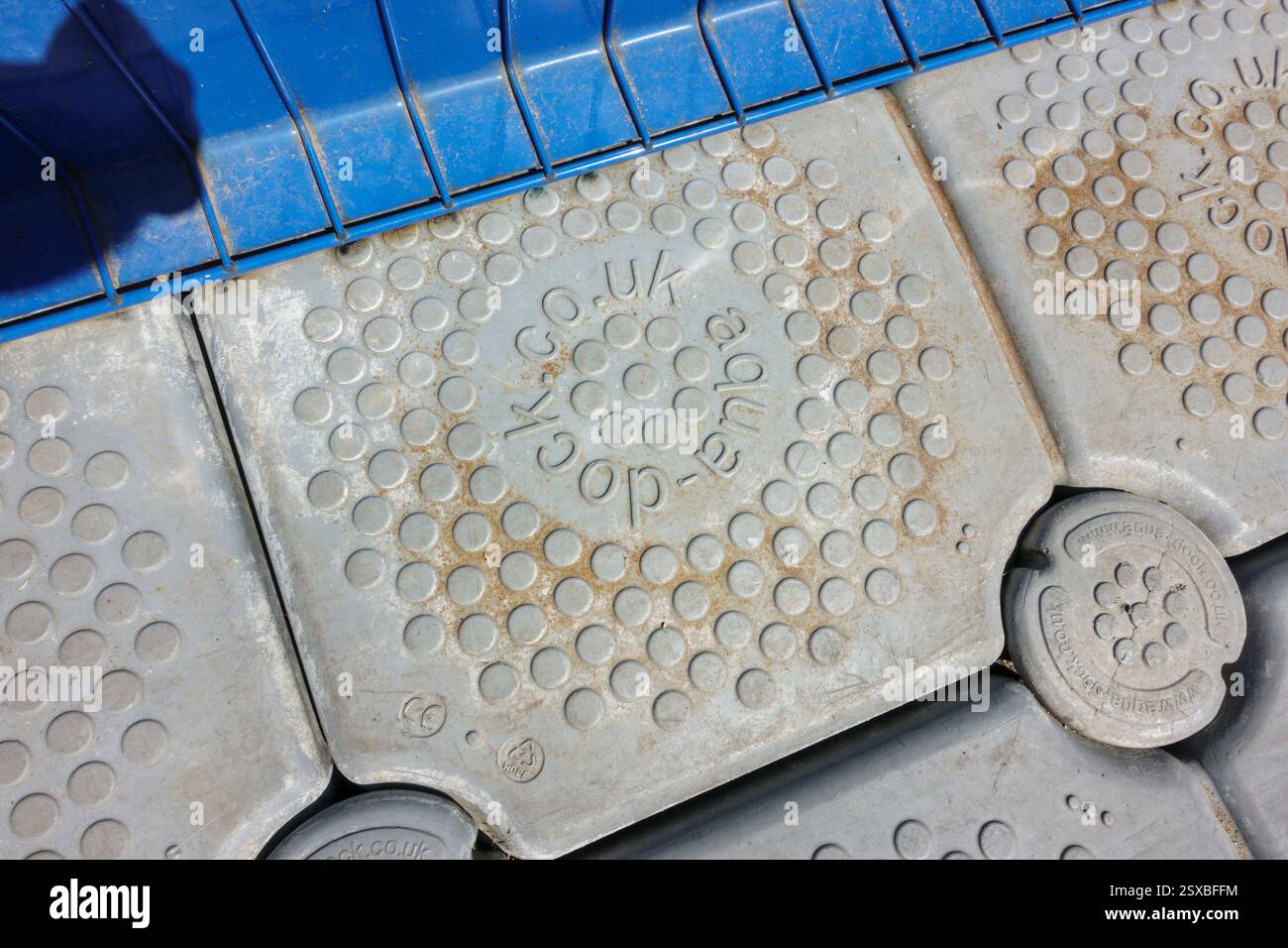 Detail of a floating pontoon ("Aqua-Dock") constructed during ...