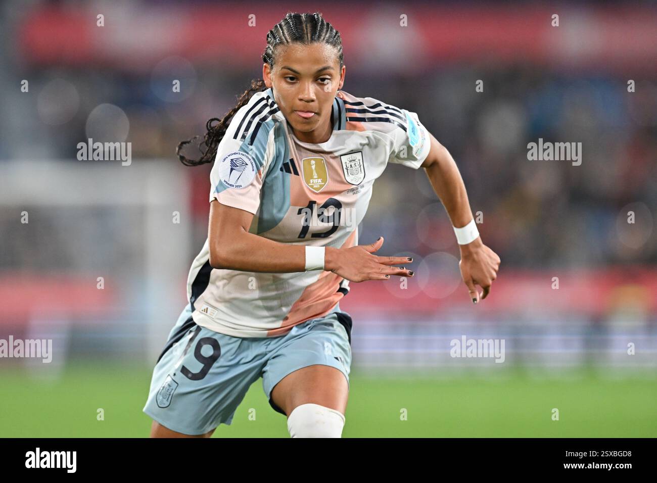 Valencia, Spain. 21st Feb, 2025. Vicky Lopez (19) of Spain pictured ...