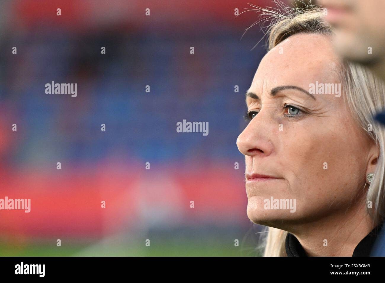 Valencia, Spain. 21st Feb, 2025. Head Coach Elisabet Gunnarsdottir of Belgium pictured during a ...