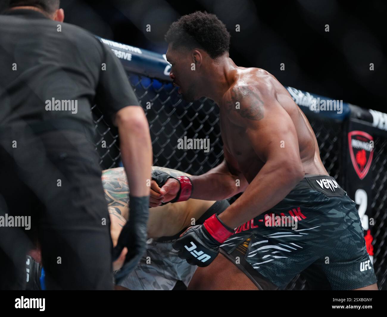 SEATTLE, WA - FEBRUARY 22: Mansur Abdul-Malik and Nick Klein meet in ...